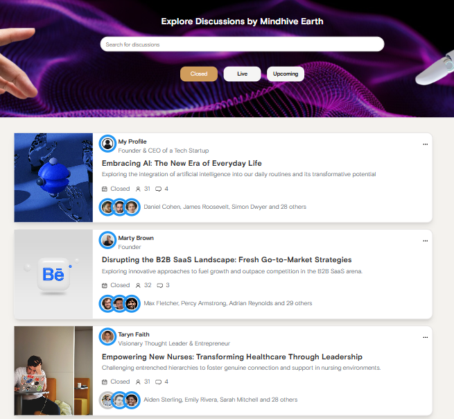 How can I participate in discussions on the page?